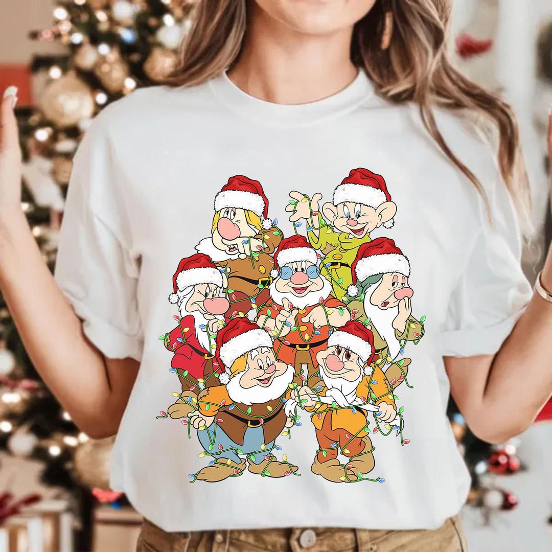 Disney Seven Dwarfs Christmas Shirt. Disney Snow White Dwarfs Christmas ...