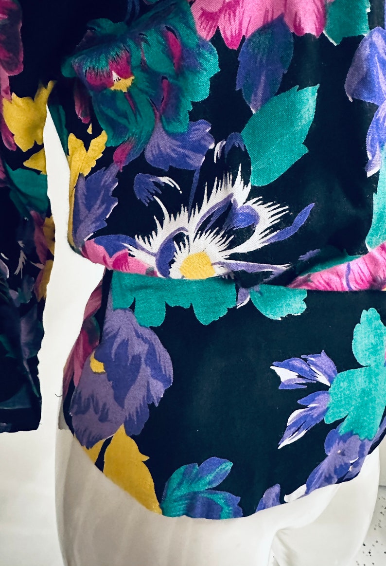 Floral 80s Top - Etsy