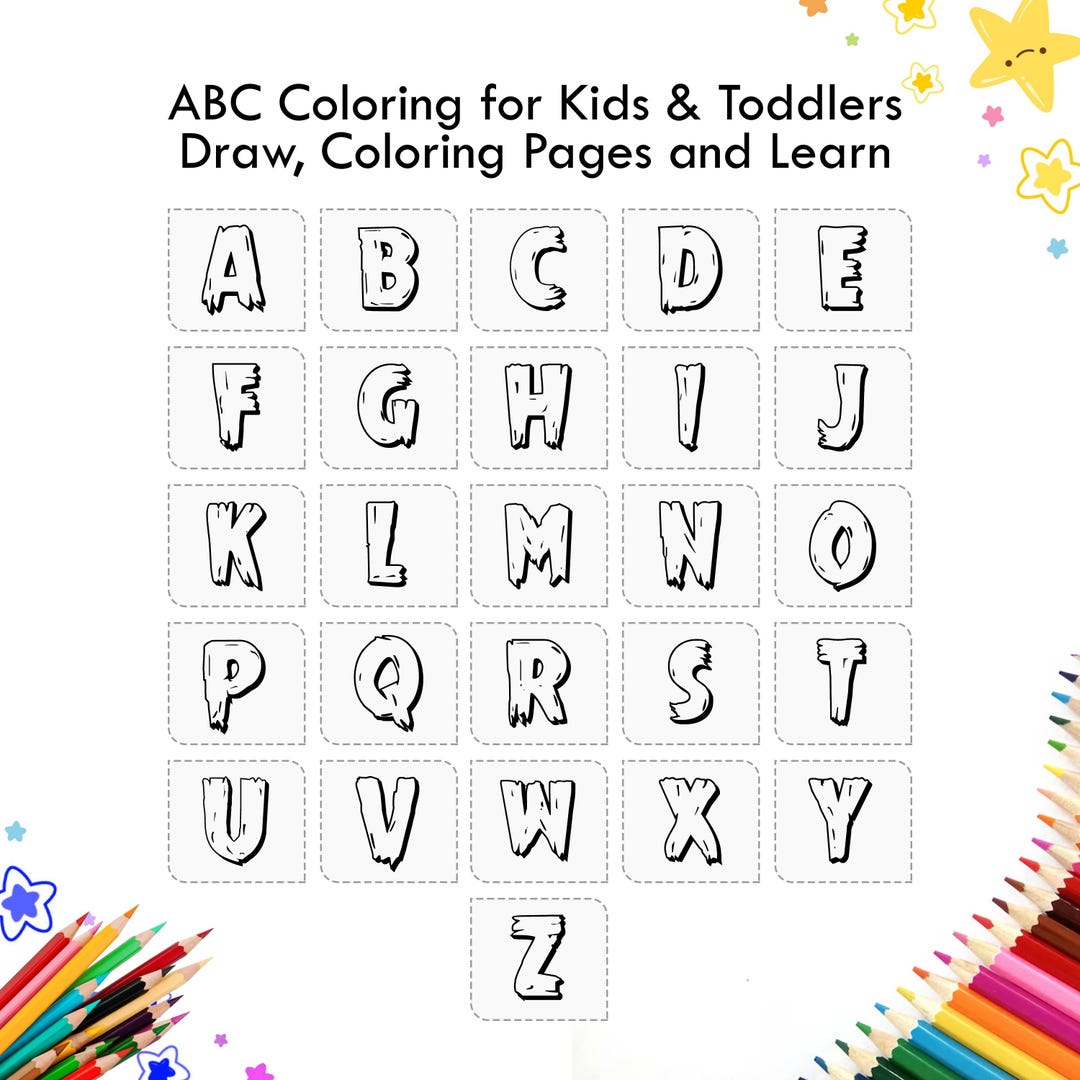Alphabet Coloring Pages A-Z - Fun ABC Printable Worksheets - Preschool ...