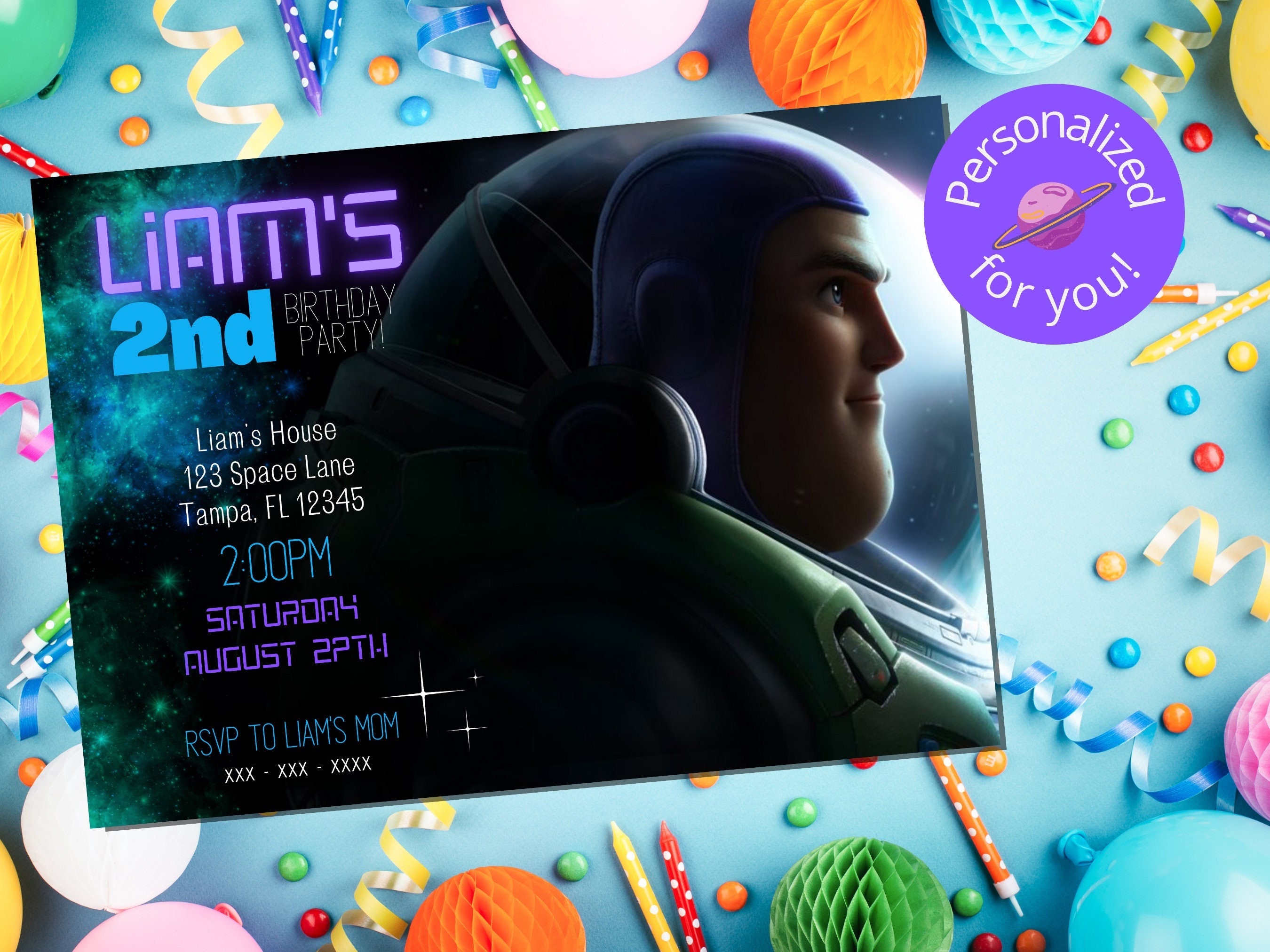 Buzz Lightyear Birthday Party Invitation NEW Buzz Lightyear - Etsy Ireland