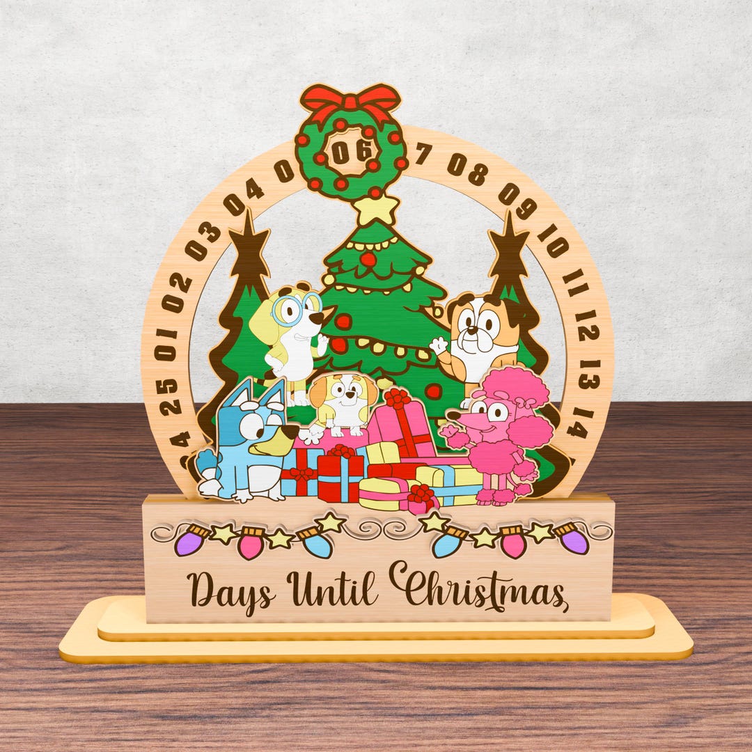 Christmas Countdown Sign, DIGITAL FILE, Sliding Christmas Countdown ...