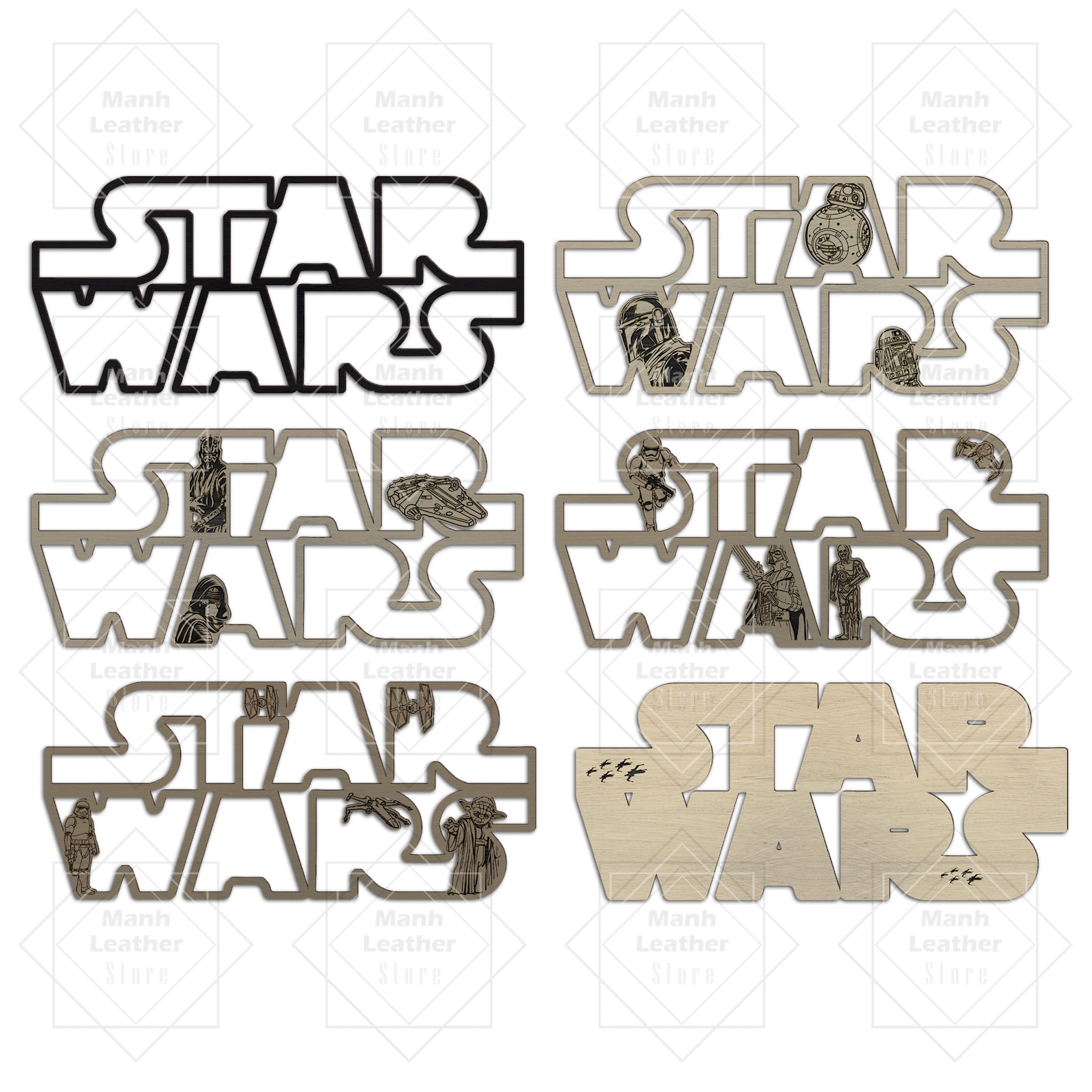 Laser Cut Fles - 6 Layer Art Piece for Glowforge - SVG - PDF, Multi ...