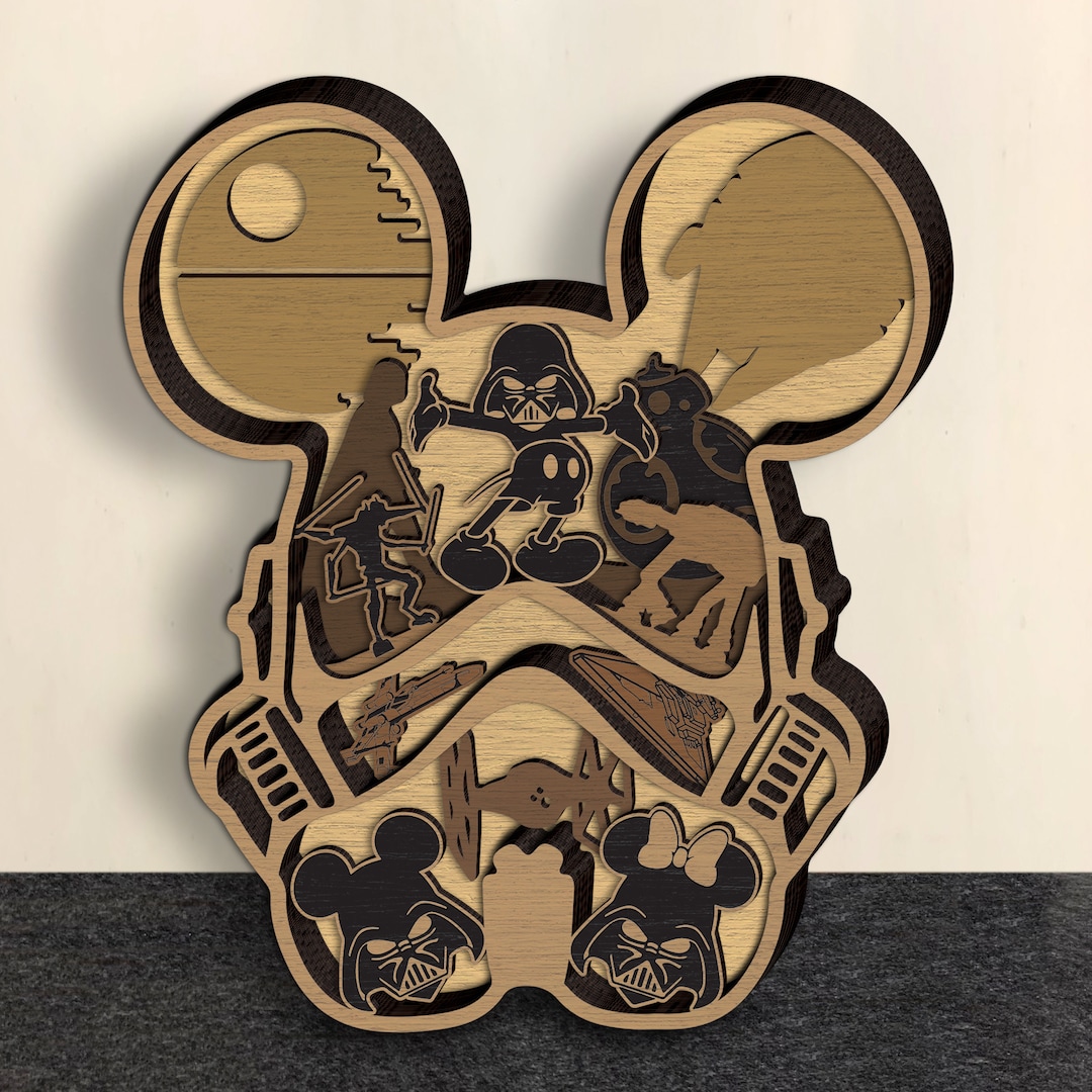 Multi-layer, Laser Cut Fles - 7 Layer Art Piece for Glowforge - SVG ...