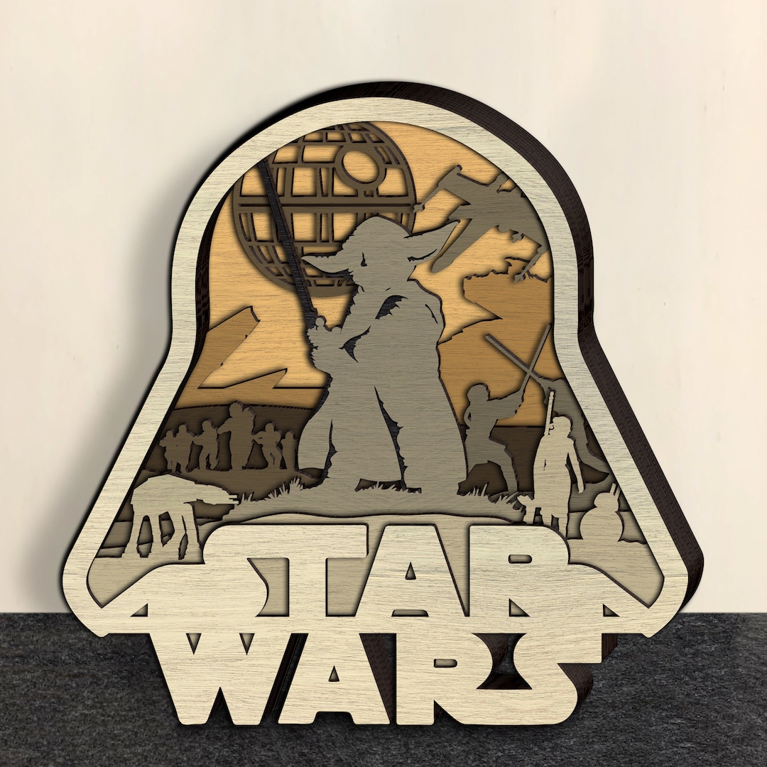 Star Wars Multi-layer, Laser Cut Fles - 8 Layer Art Piece for Glowforge ...