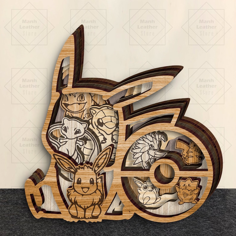 Multi-layer, Laser Cut Fles - 5 Layer Art Piece for Glowforge - SVG ...