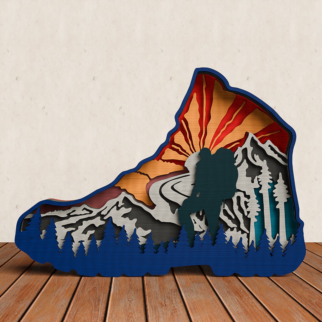 Climbing Multi-layer, Laser Cut Fles - 8 Layer Art Piece for Glowforge ...