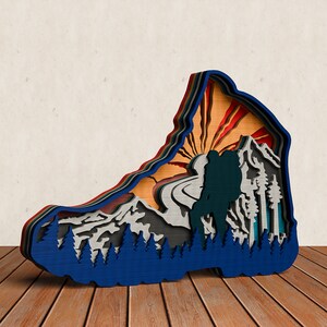 Climbing Multi-layer, Laser Cut Fles - 8 Layer Art Piece for Glowforge ...