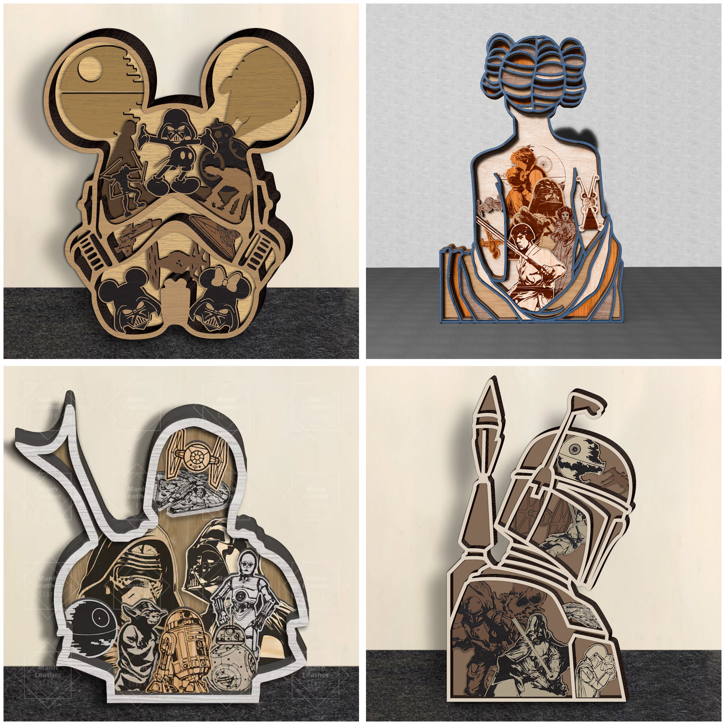 Bundle Multi-layer, Laser Cut Fles - Multi-layer Art Piece for ...