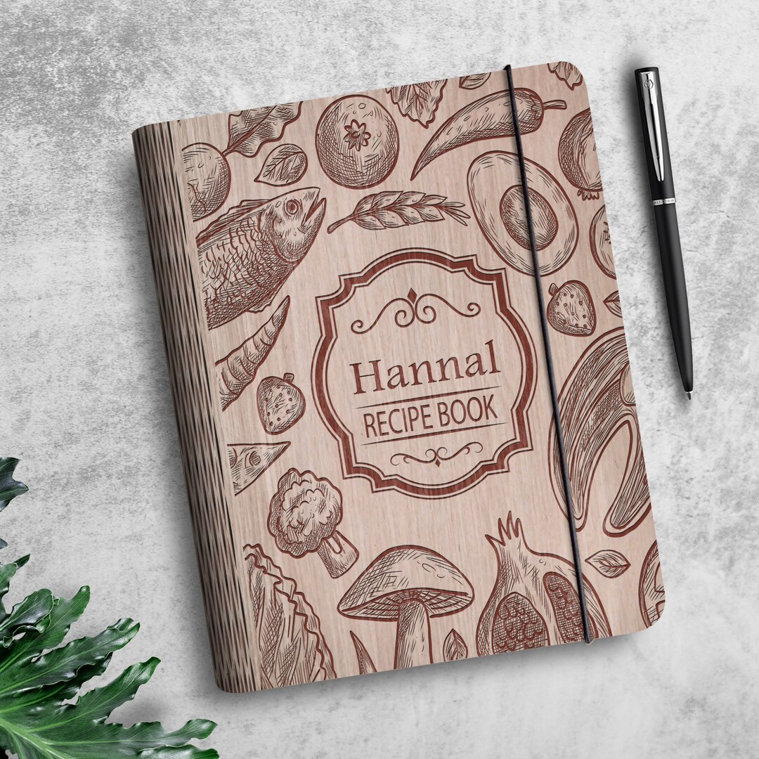 Recipe Book Cover SVG, Recipe Binder Laser Cut File, Mom's Wood Recipe ...