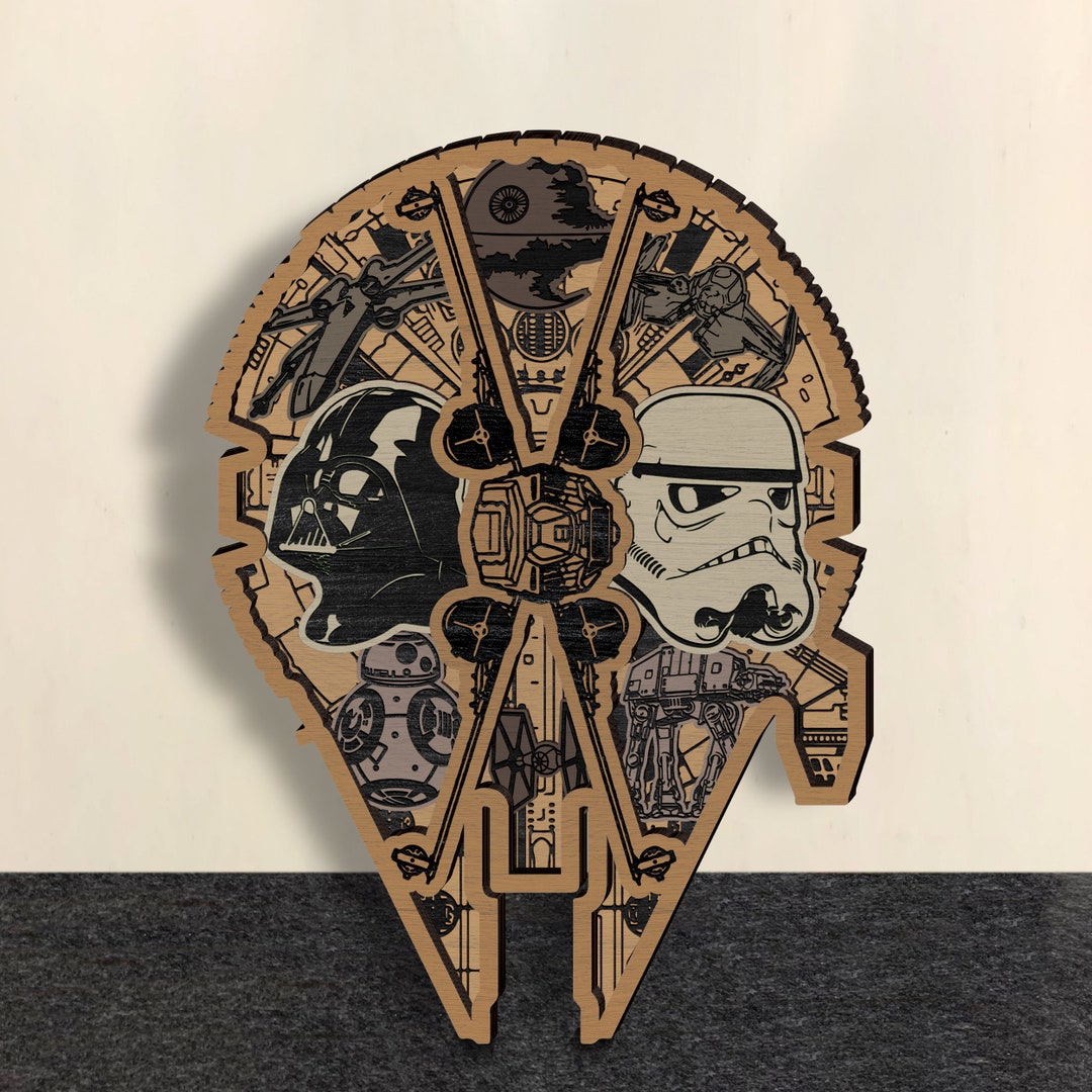 Multi-layer, Laser Cut Fles - 6 Layer Art Piece for Glowforge - SVG ...