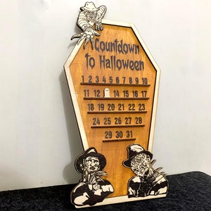 Countdown to Halloween Coffin Calendar SVG, Days Until Halloween Svg ...