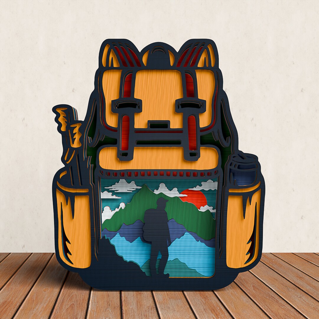 Climbing Multi-layer, Laser Cut Fles - 11 Layer Art Piece for Glowforge ...