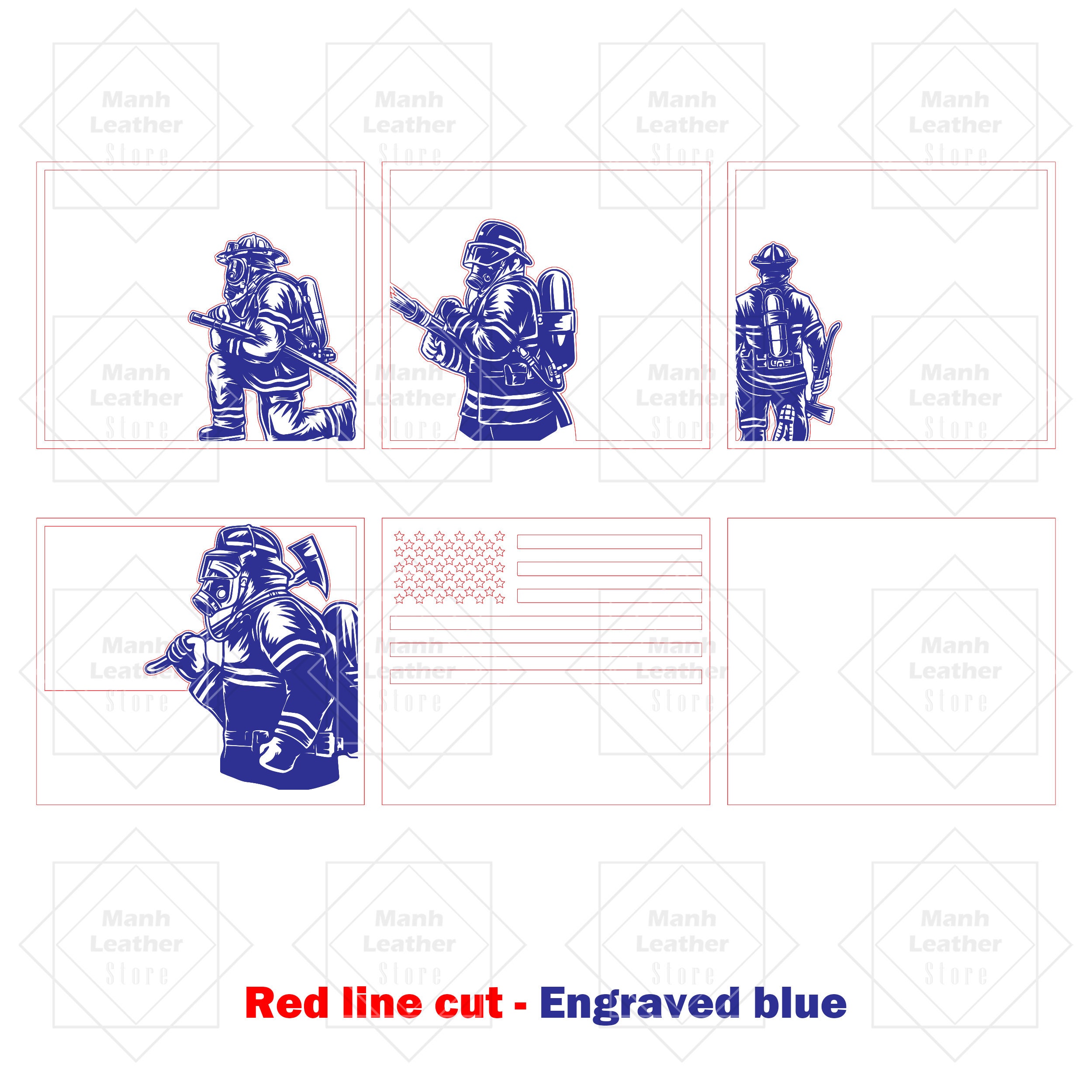 Fireman Multi-layer, Laser Cut Fles - 6 Layer Art Piece for Glowforge ...