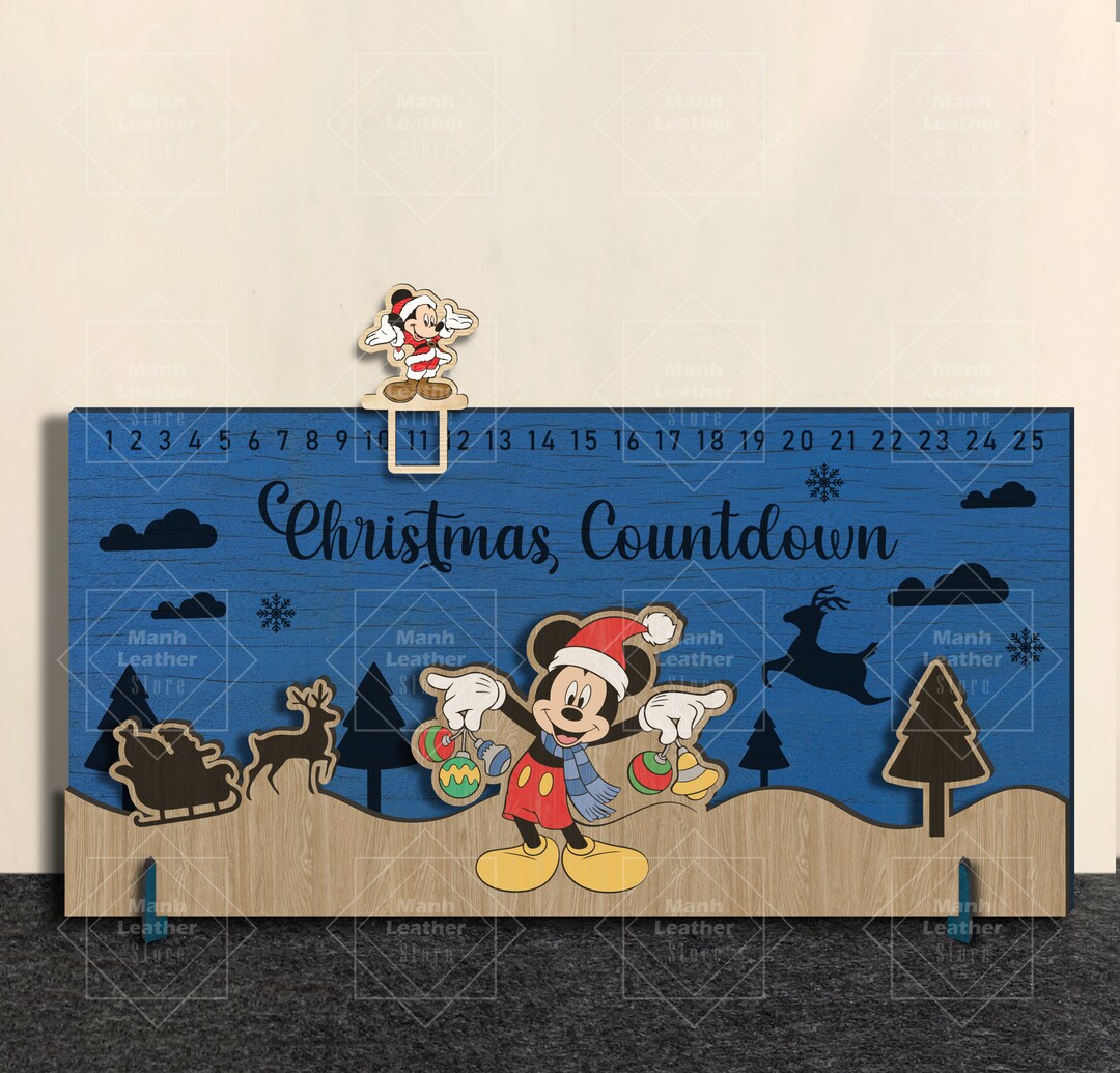 DIGITAL FILE, Sliding Christmas Countdown Calendar, 3 Layer SVG, Sign ...