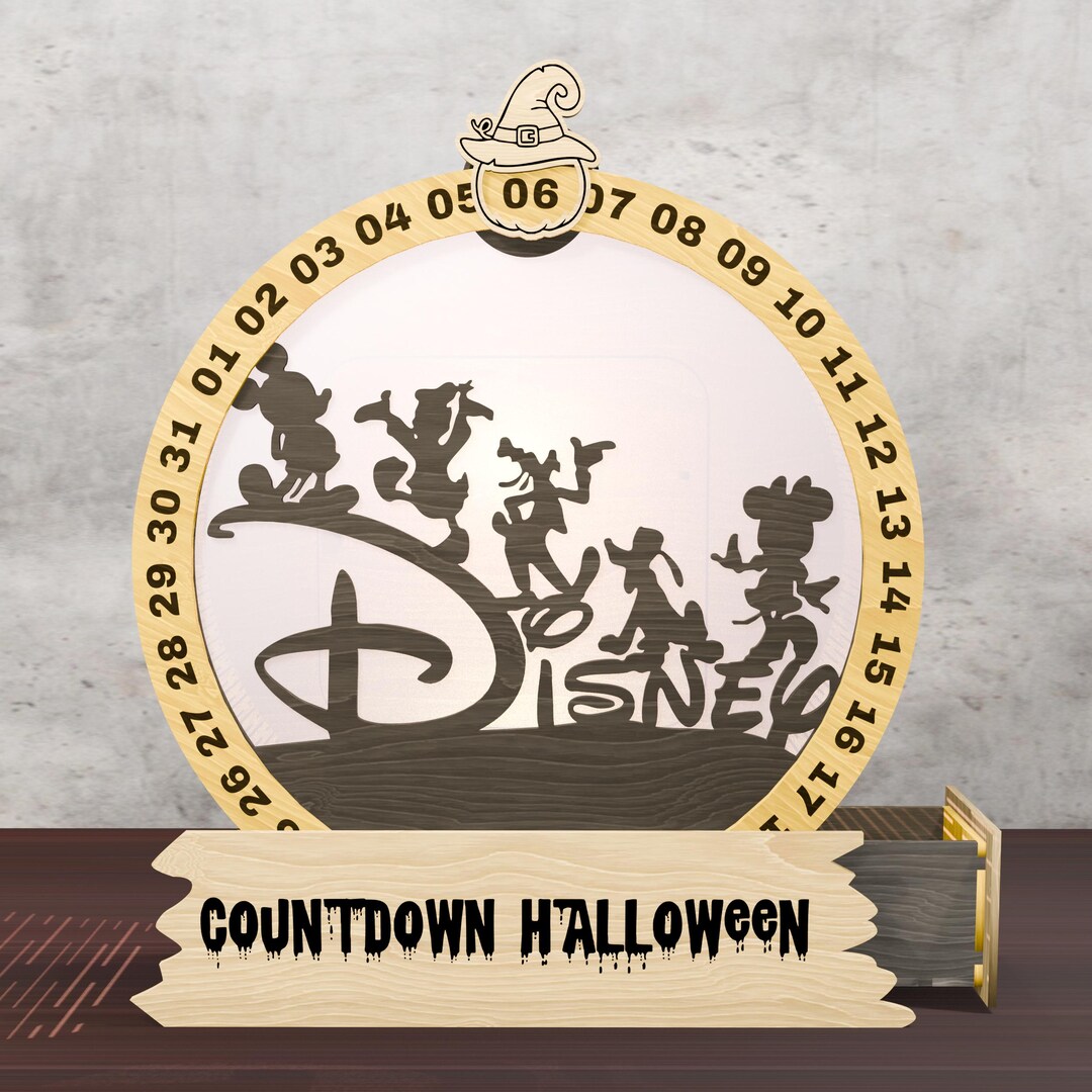 Family Cartoon Friends Countdown Sign SVG | Happy Silhouette Layered ...