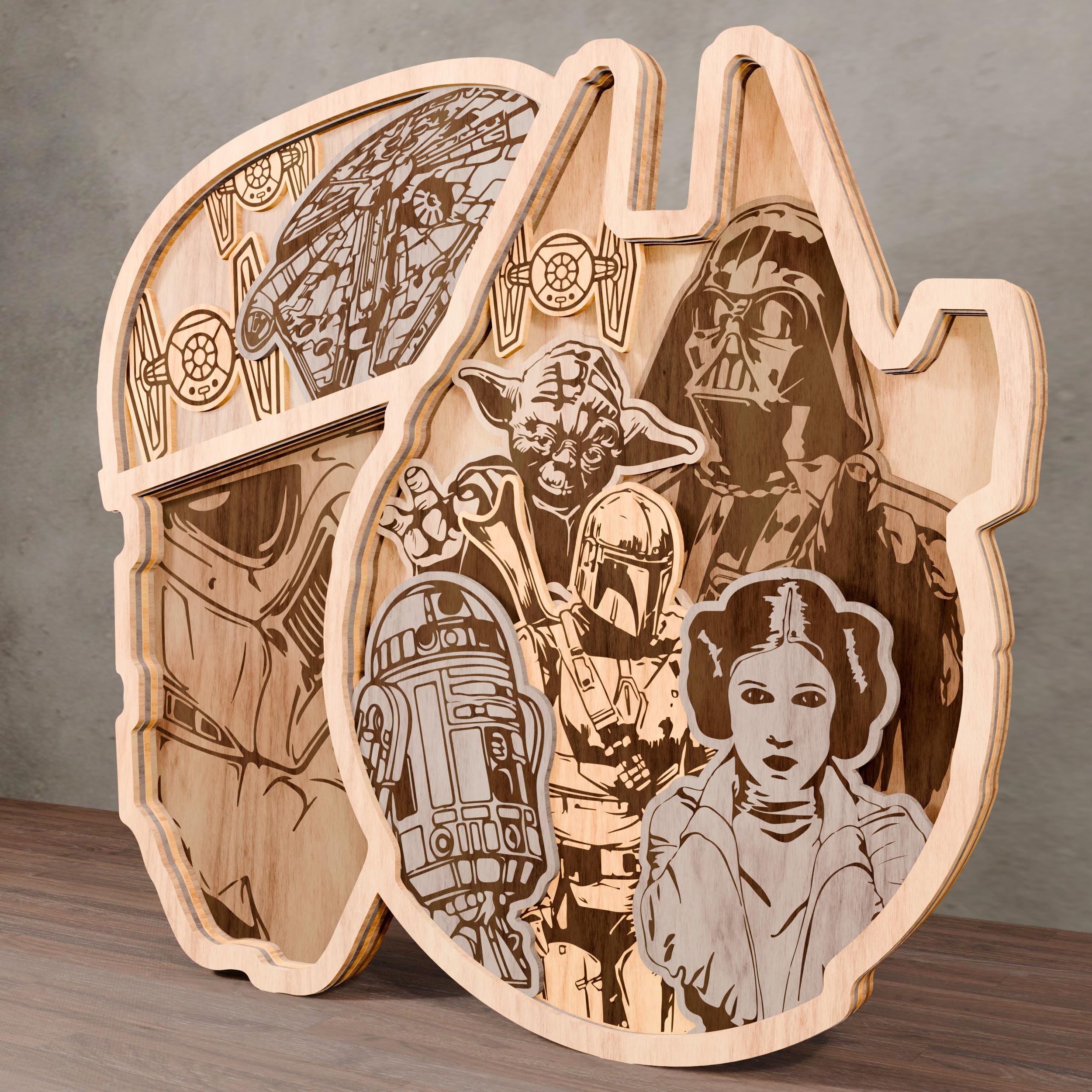 Bundle Laser Cut Fles - Layer Art Piece for Glowforge - SVG - PDF ...