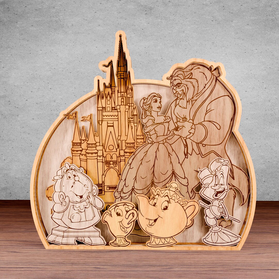 Magical Kingdom Art Svg, 3D Princess Multilayer Scene Art SVG, Art Piece for Glowforge SVG - PDF ...