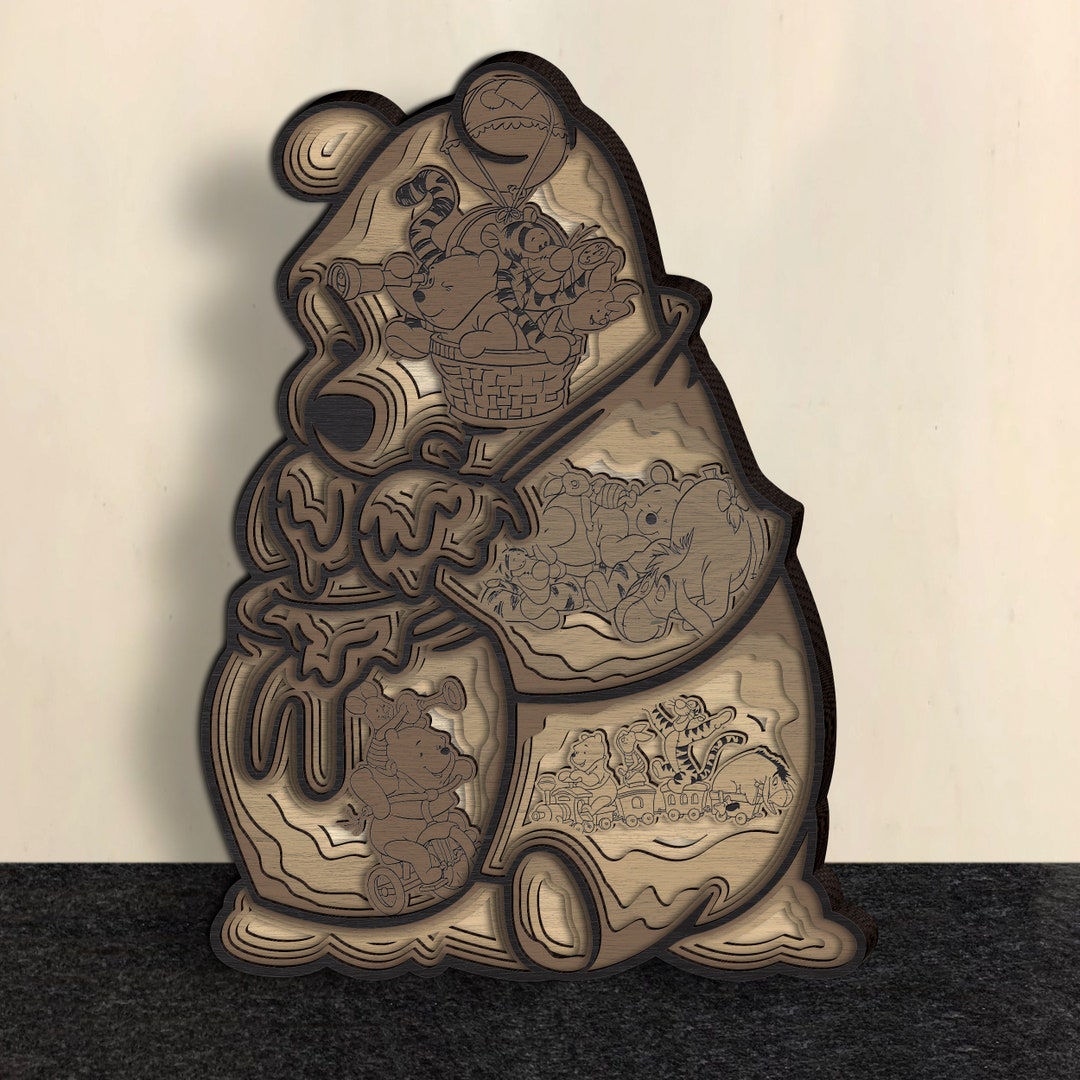 Multi-layer, Laser Cut Fles - 6 Layer Art Piece for Glowforge - SVG ...