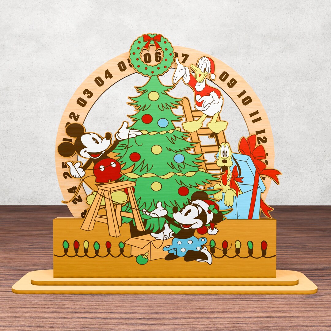 Countdown Calendar Svg, Sliding Christmas Countdown Calendar, Cartoon ...