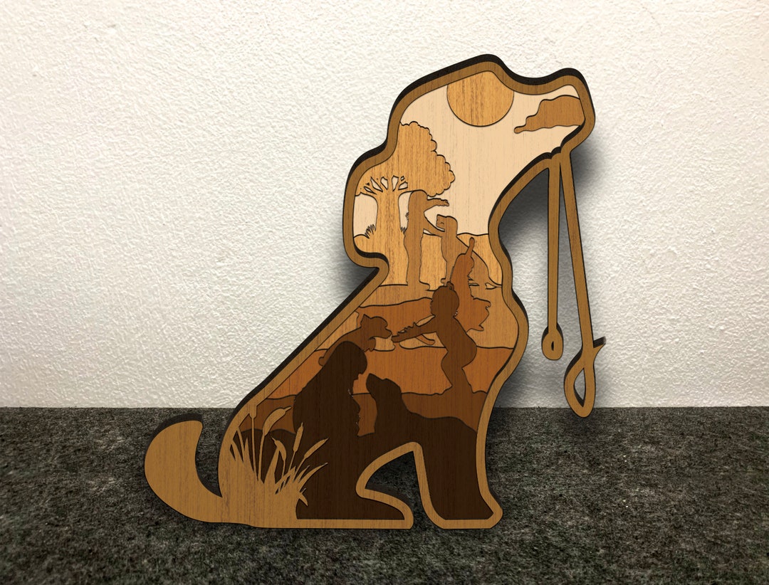 Doggie SVG, Puppy, Laser Cut Files - 7 Layer Art Piece for Glowforge ...