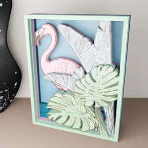 Flamingo SVG, Bird SVG - Laser Cut Files - 5 Layer Art Piece for ...