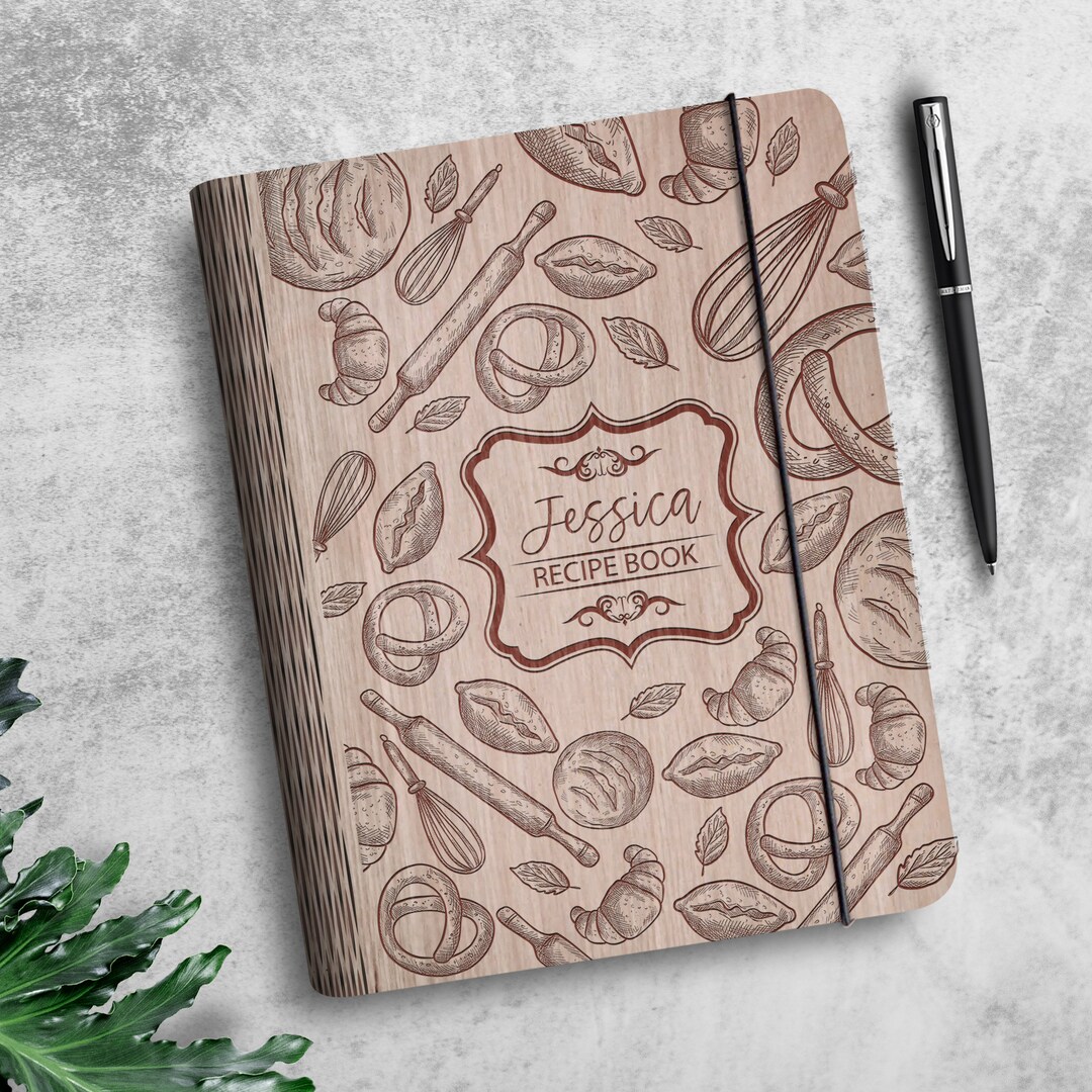 Recipe Book Cover SVG, Recipe Binder Laser Cut File, Mom's Wood Recipe ...