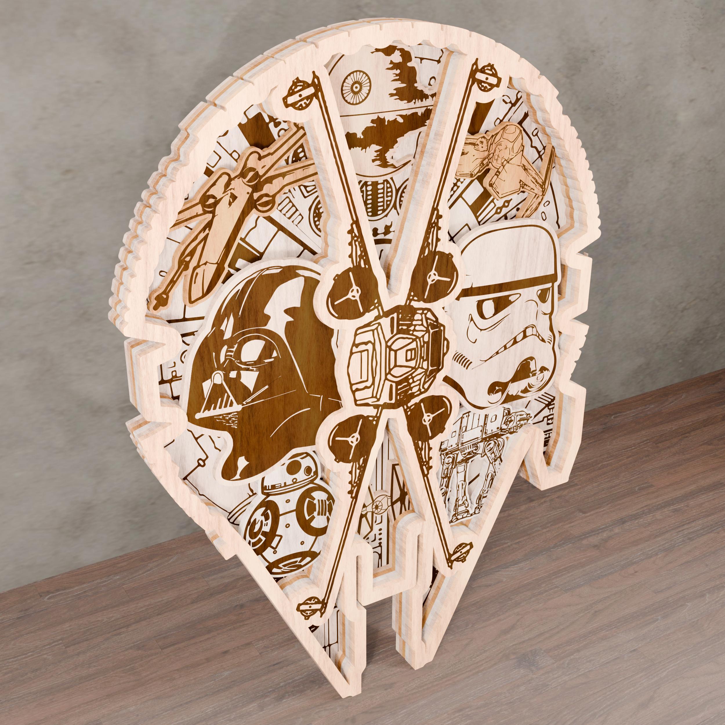 Bundle Laser Cut Fles - Layer Art Piece for Glowforge - SVG - PDF ...