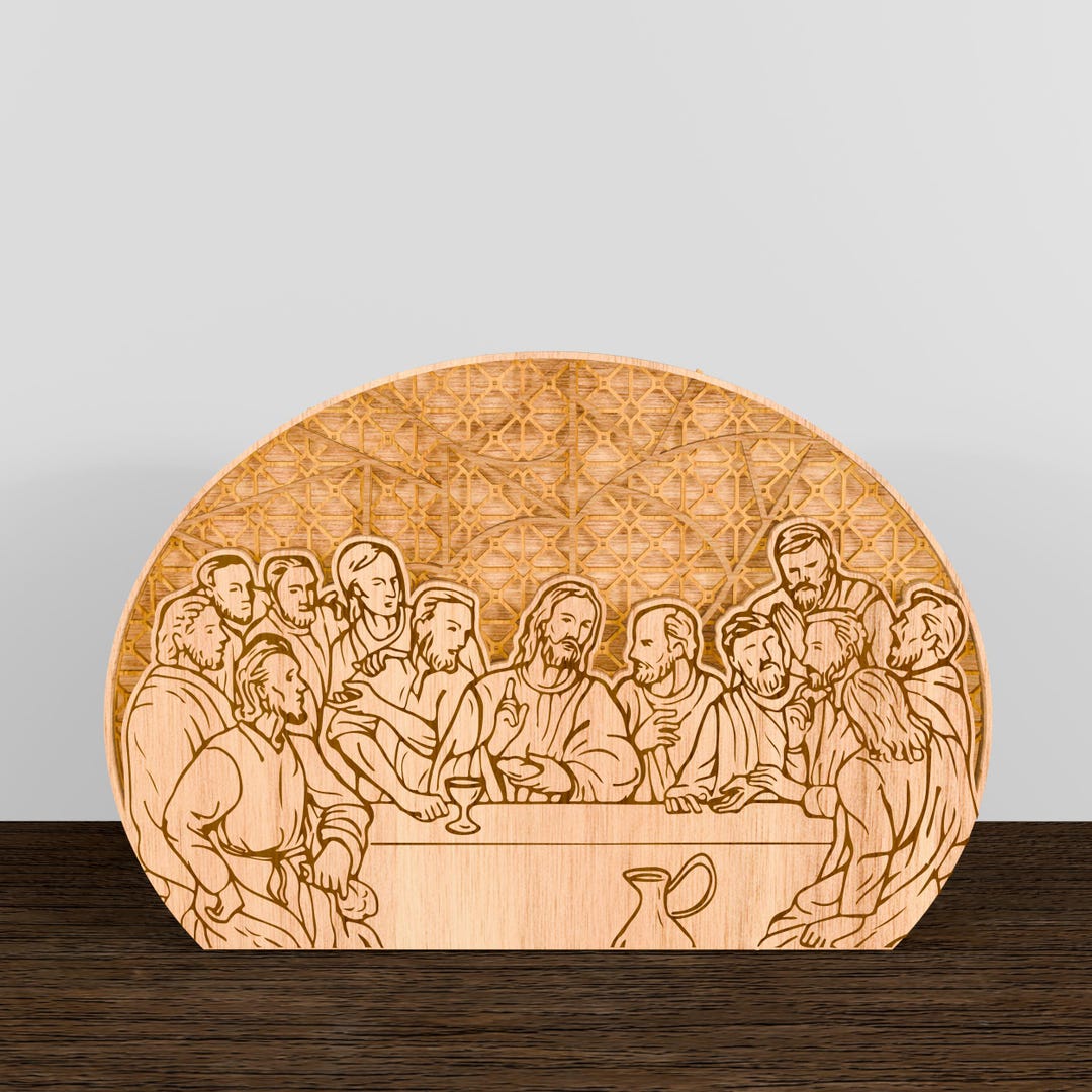 The Last Supper Multilayer SVG, the Last Supper Laser Cut File, Easter ...