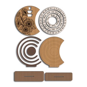 Flower Calendar SVG: Laser Cut Design File (digital Download) - Etsy