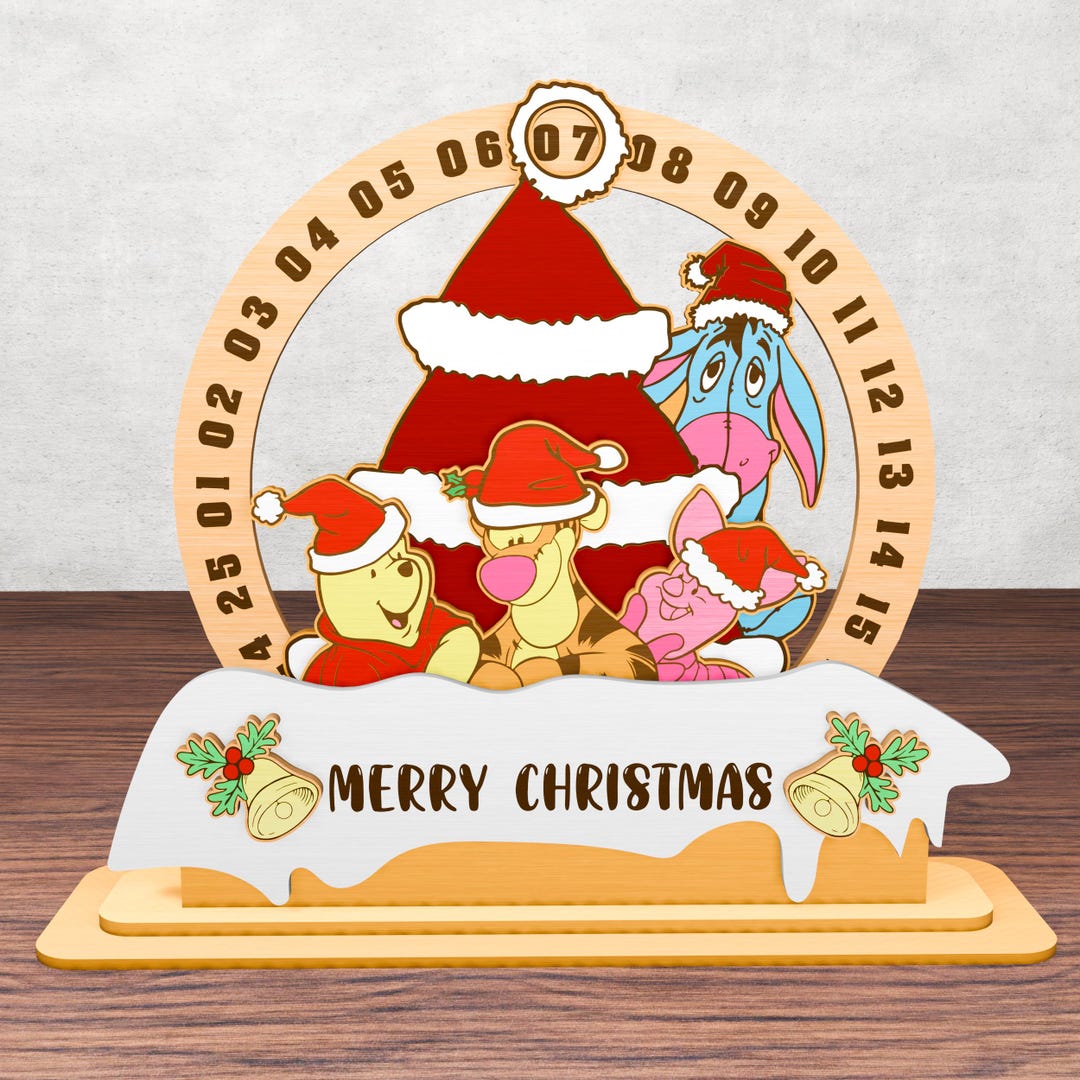Merry Christmas Svg, DIGITAL FILE, Sliding Christmas Countdown Calendar ...