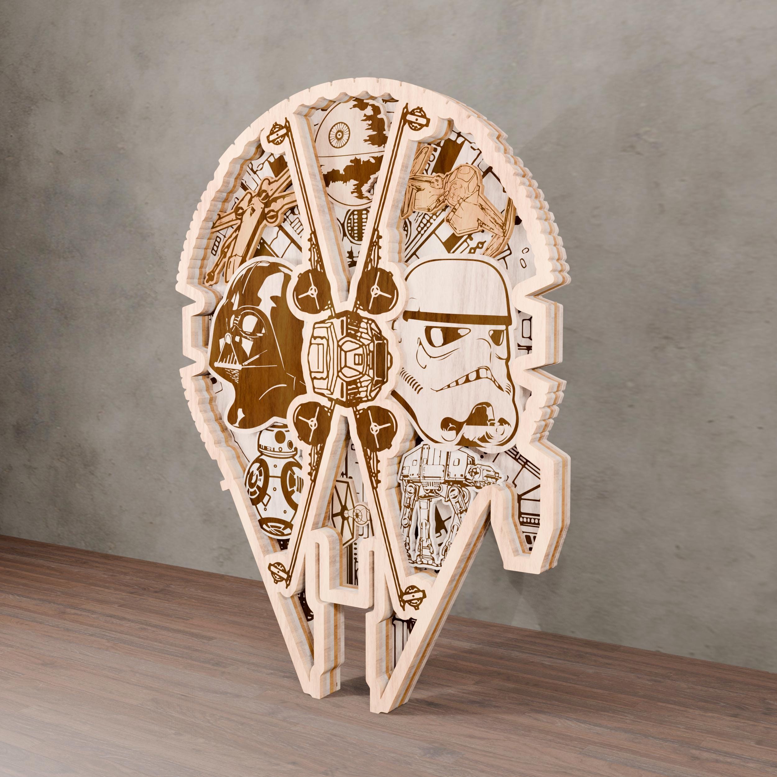 Bundle Laser Cut Fles - Layer Art Piece for Glowforge - SVG - PDF ...