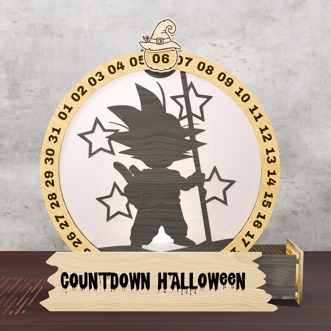 Anime Warrior Halloween Countdown SVG: Laser Cut Calendar Design - Etsy