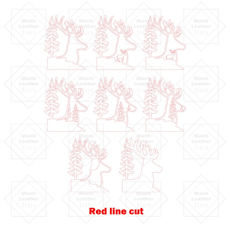 Animal SVG, Deer Svg, Laser Cut Files - 6 Layer Art Piece for Glowforge ...
