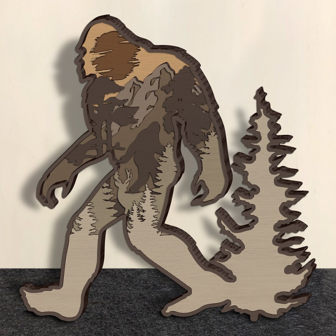 Bigfoot SVG: 8 Layer Sasquatch Vector Cut File (digital Download) - Etsy