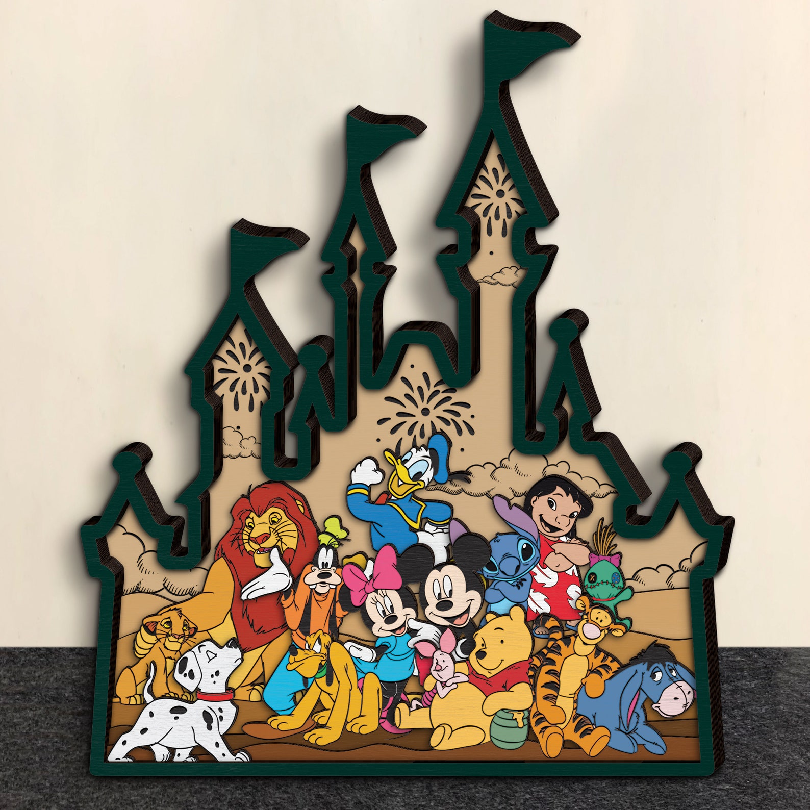Multi-layer, Laser Cut Fles - 8 Layer Art Piece for Glowforge - SVG ...
