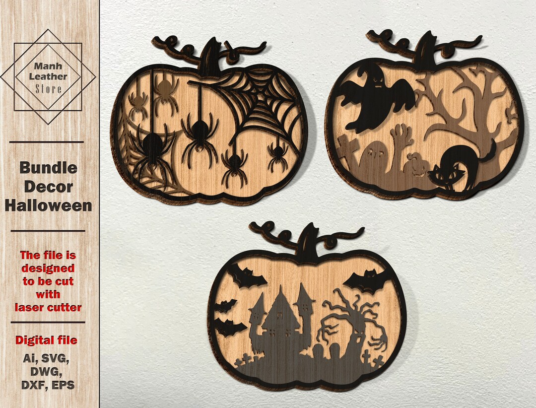 Bundle Decor Halloween SVG, Halloween Svg, Decor Svg , File for Laser ...