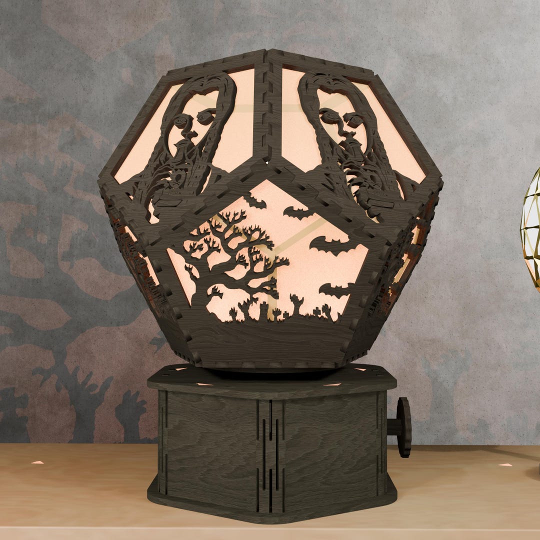 Horror Character Lightbox SVG, Haunted Forest Hex Lamp – Spooky Girl ...