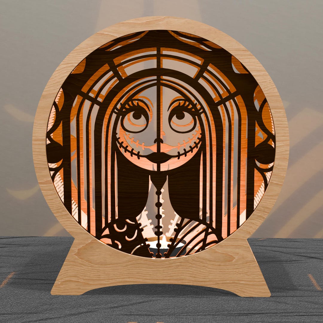 Corpse Bride Wooden Lamp: Halloween Decor, Laser Cut 3D Light (digital ...