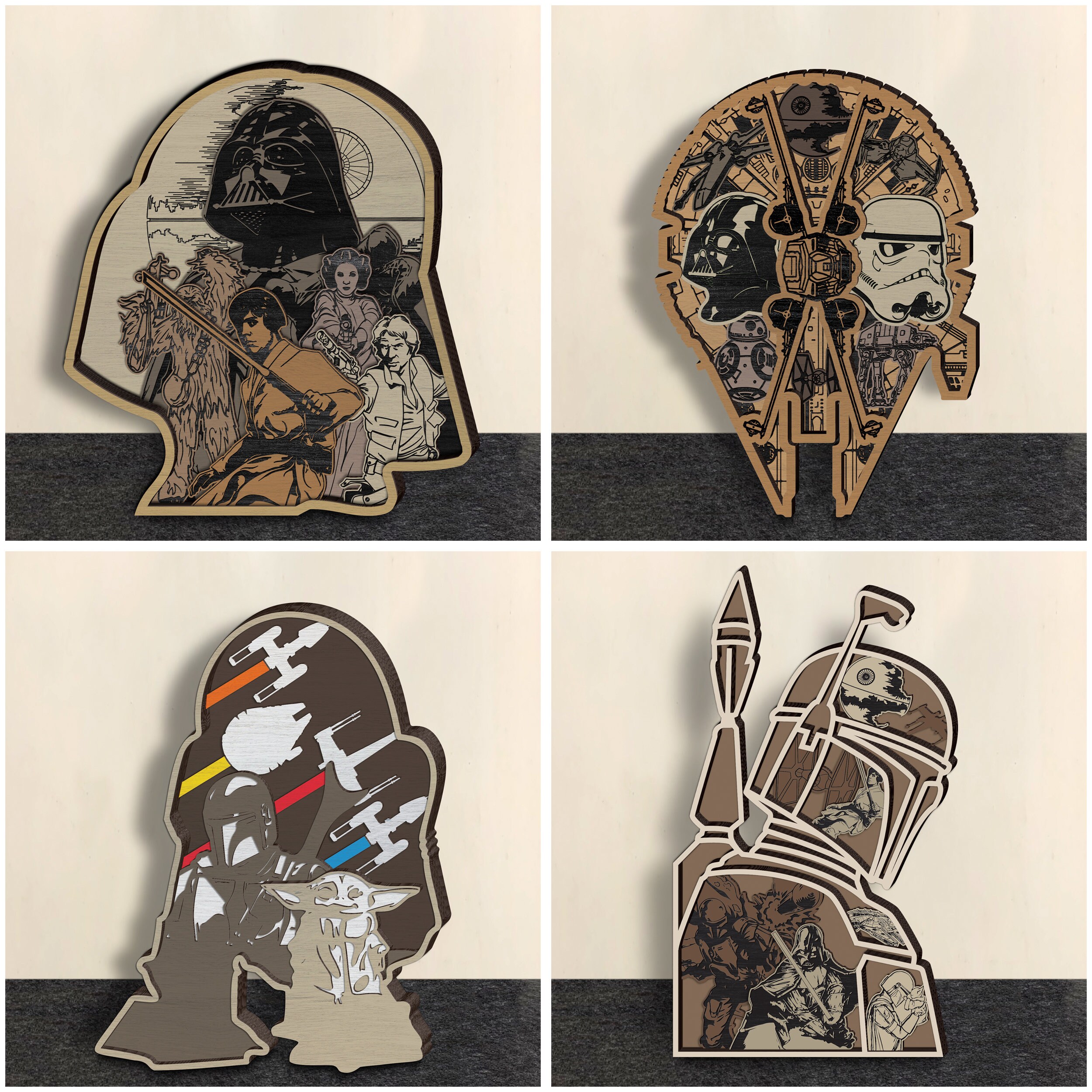 Bundle Multi-layer, Laser Cut Fles - Multi-layer Art Piece for ...