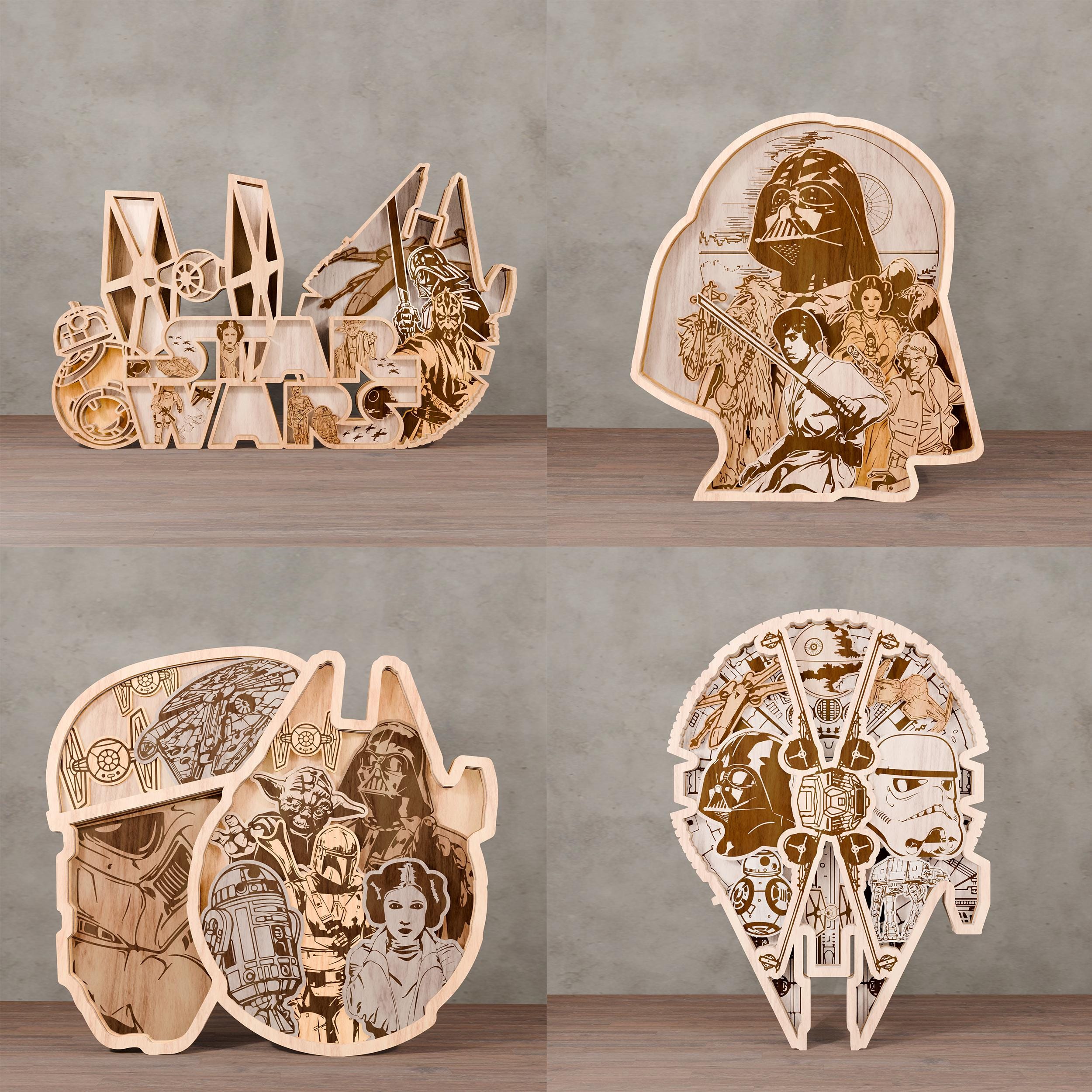 Bundle Laser Cut Fles - Layer Art Piece for Glowforge - SVG - PDF ...