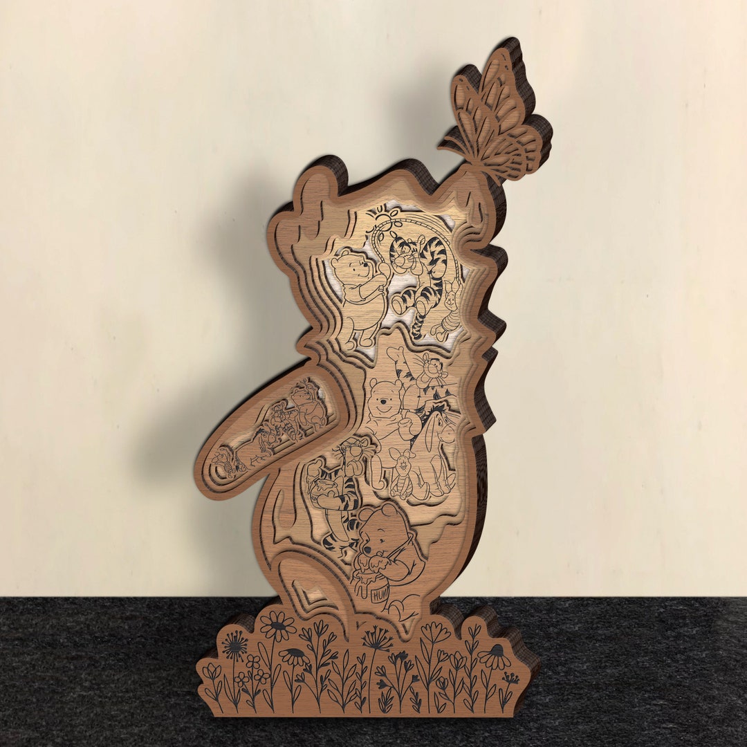 Multi-layer, Laser Cut Fles - 6 Layer Art Piece for Glowforge - SVG ...