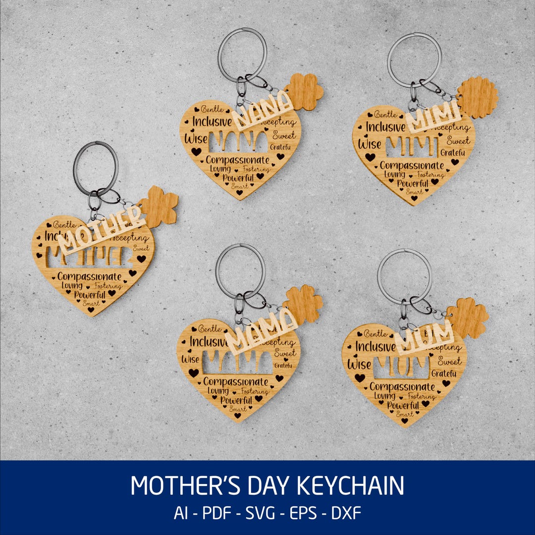 Mom Keychains Svg, Glowforge File, Mama Keychain SVG, Glowforge Mom ...