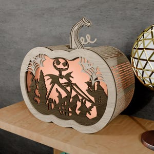 Spooky Skeleton Forest Lightbox SVG – Halloween Pumpkin Laser Cut File ...