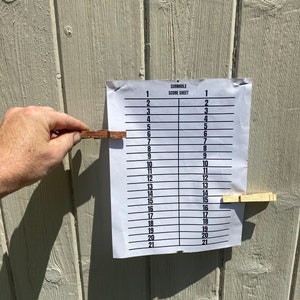 Printable Cornhole Score Card Digital Product - Etsy