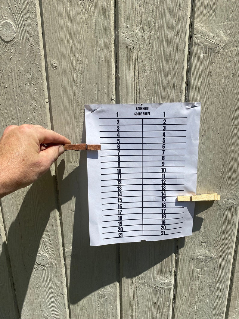 Printable Cornhole Score Card Digital Product - Etsy