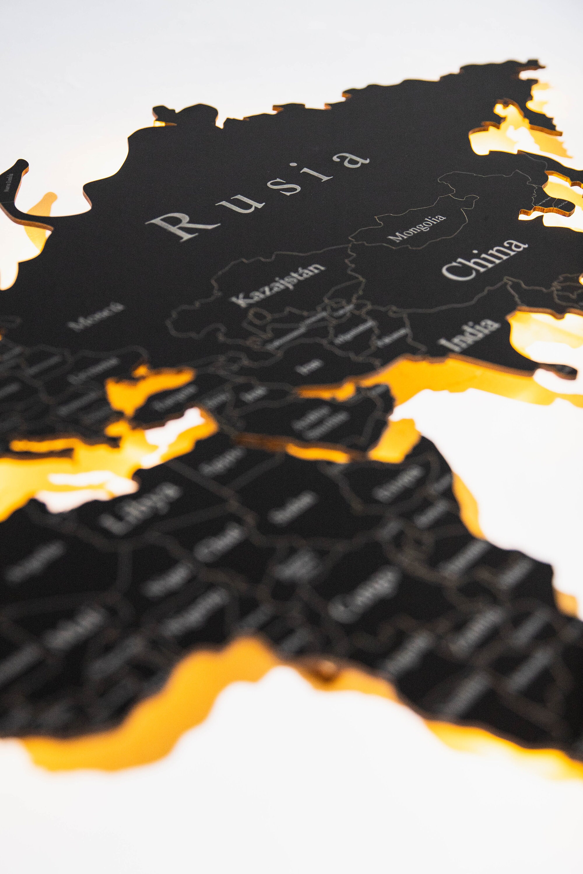 Led World Map Home Design Home Deco Led Wooden Map Led - Etsy