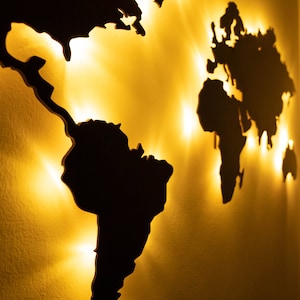 Led World Map Home Design Home Deco Led Wooden Map Led Handmade Perfect ...