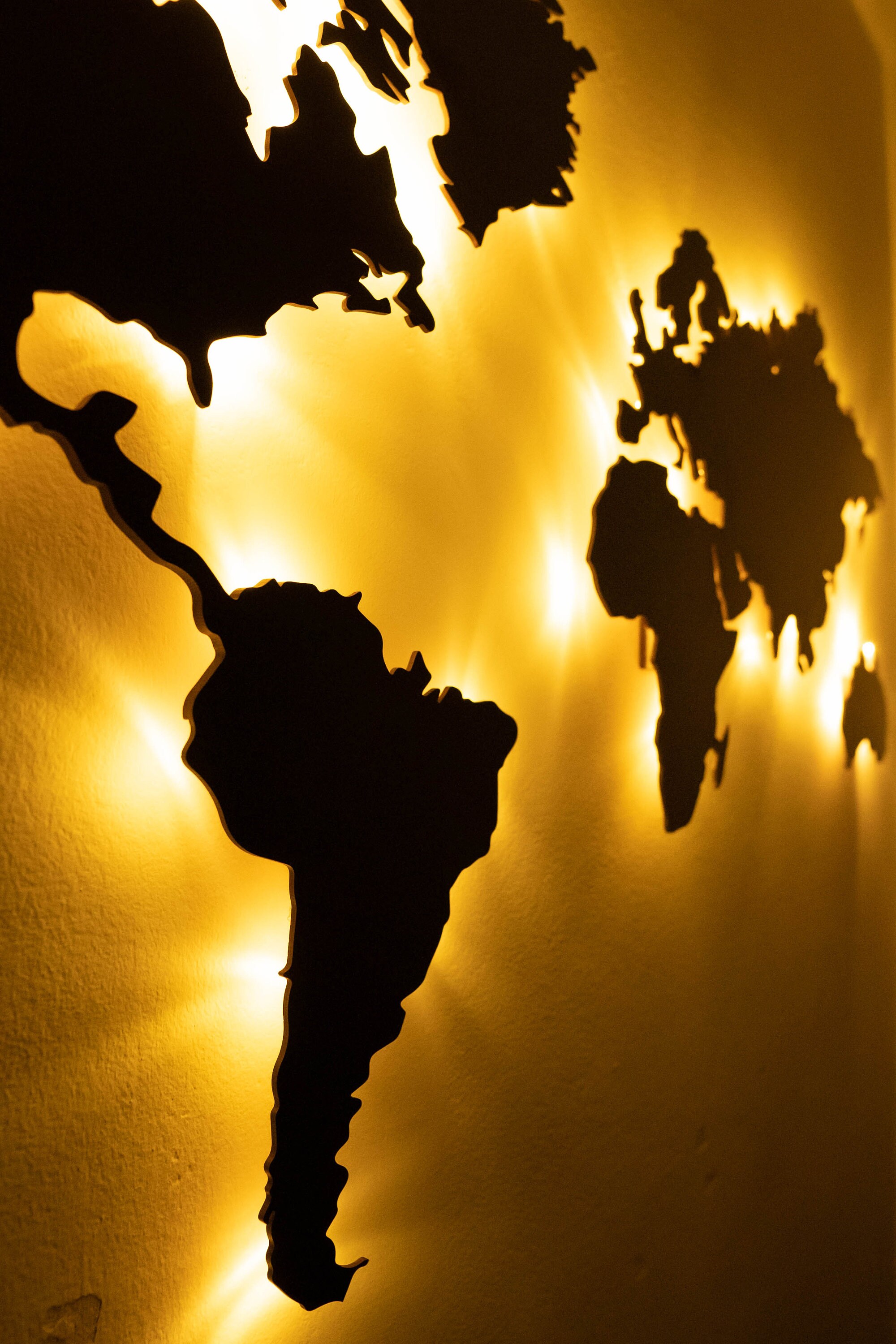 Led World Map Home Design Home Deco Led Wooden Map Led Handmade Perfect ...