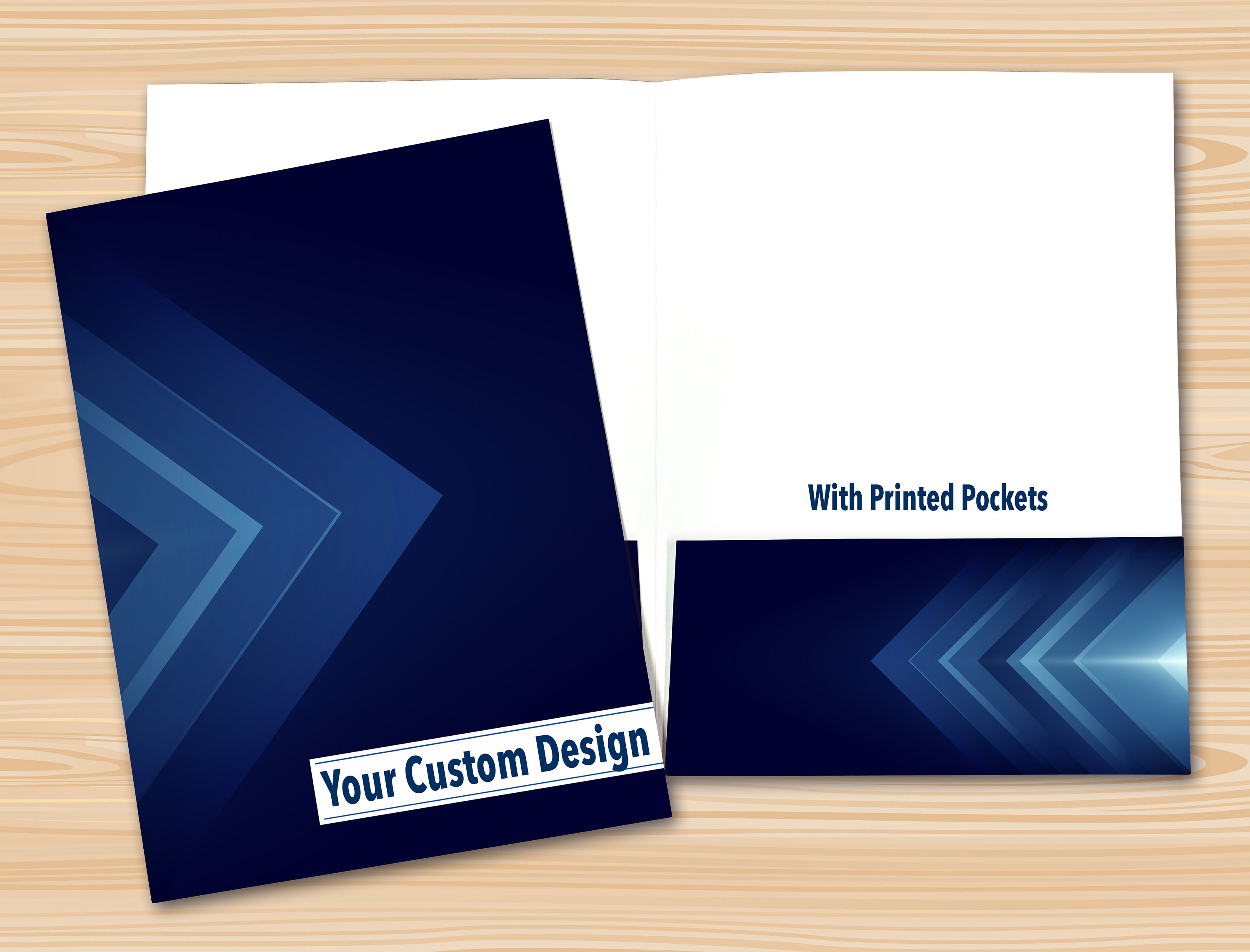 Full Custom 2 Pocket Folders With Design on the Inside Pockets. Back to ...