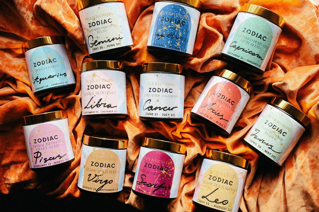 Celestial Sips: Zodiac Loose Leaf Tea Blends - Etsy